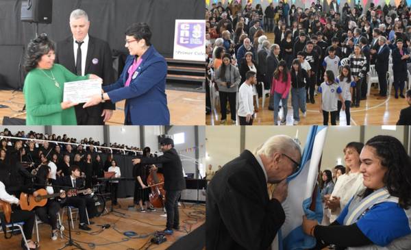 A pura emoción, el Colegio Nacional de Trelew realizó el acto por sus ...